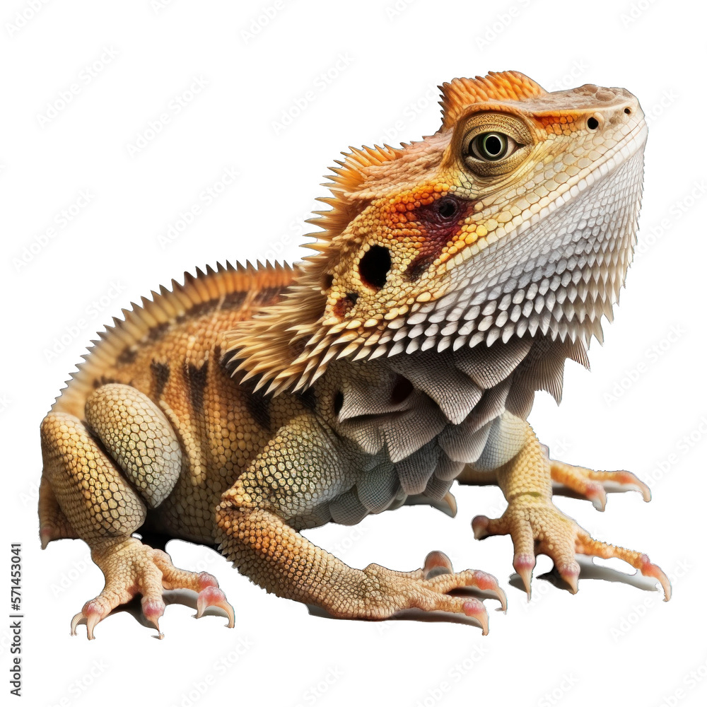 Animal Bearded Dragon Design Elements Isolated Transparent Background ...