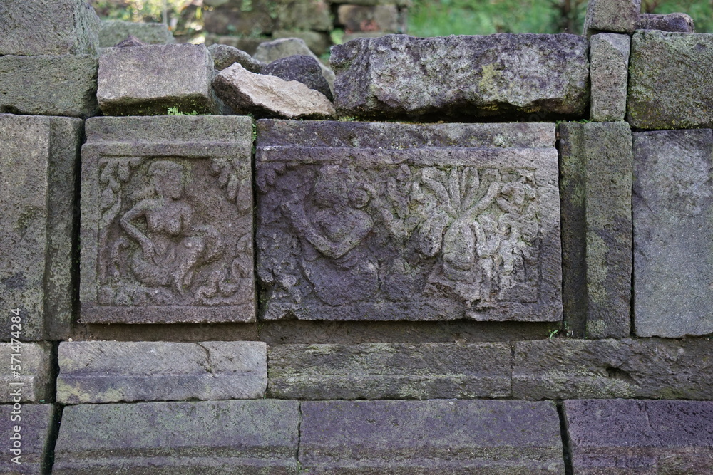 The carved stone on gambar wetan temple. The Gambar Wetan Temple was ...