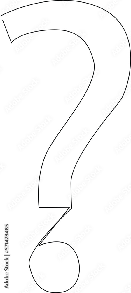 Continuous one line drawing question marks symbols. Frequently Asked ...