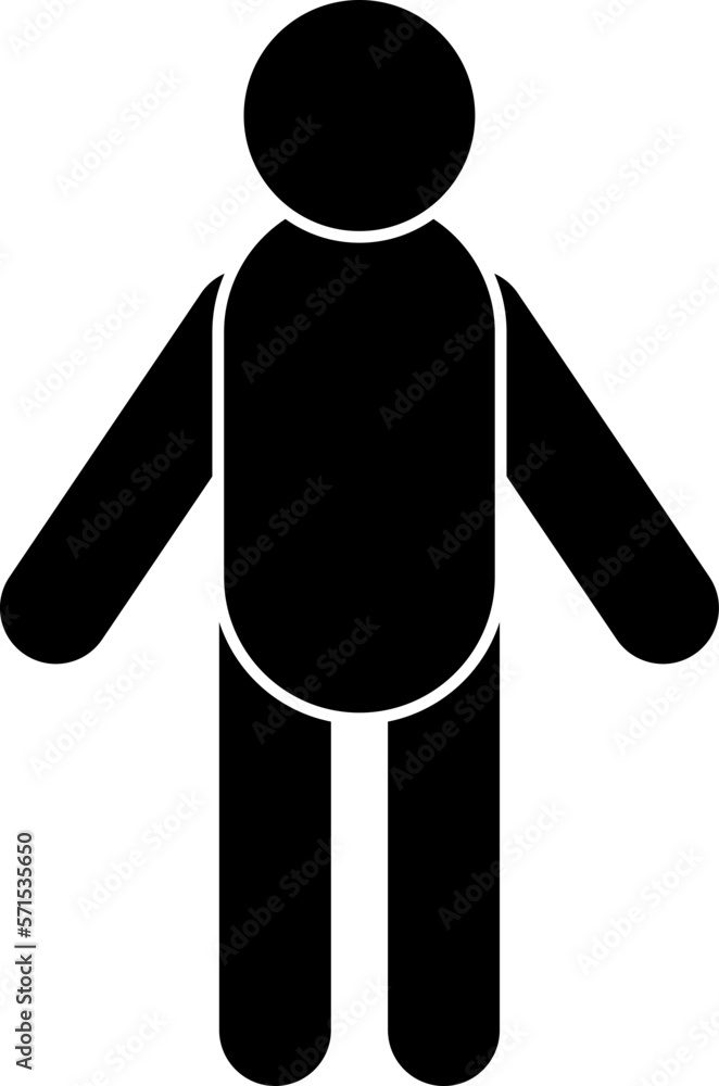 Restroom sign. A man toilet sign, Man icon, Black isolated vector ...