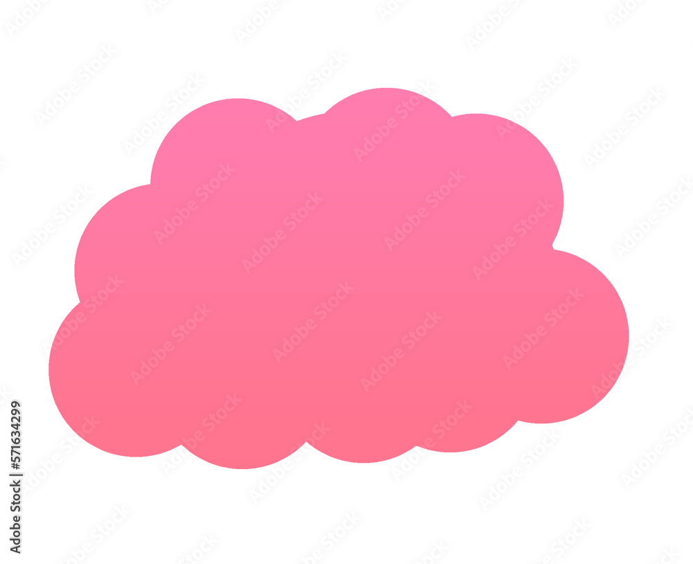 Pink 3d clouds isolated on a transparent background. Royalty high-quality free stock PNG image ...