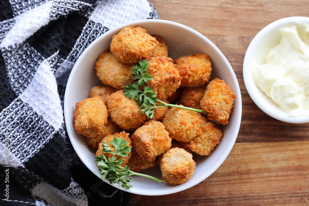 fried chicken nuggets deep fried chicken pops Stock Photo | Adobe Stock