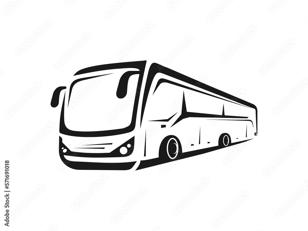 bus illustration vector logo Stock Vector | Adobe Stock