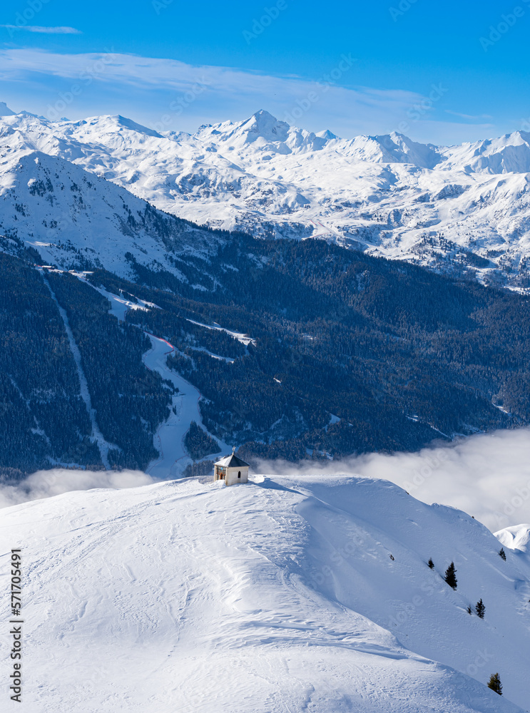 Bozelet chapel built at Mont de la Guerre in French Savoy Alps ...