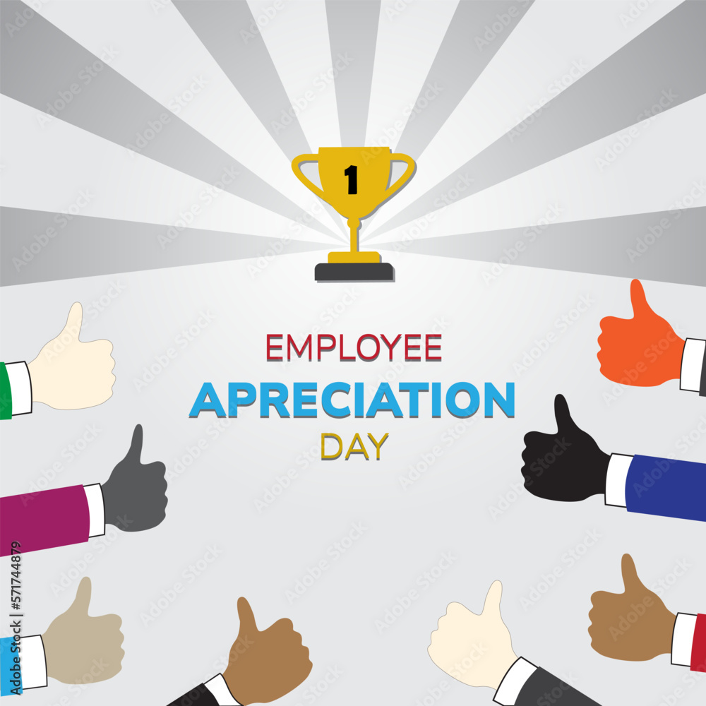 Employee Appreciation Day. Holiday concept. Template for banner, card ...