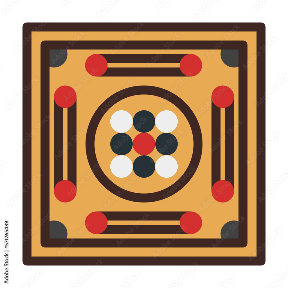 Carrom Icon Stock Vector | Adobe Stock