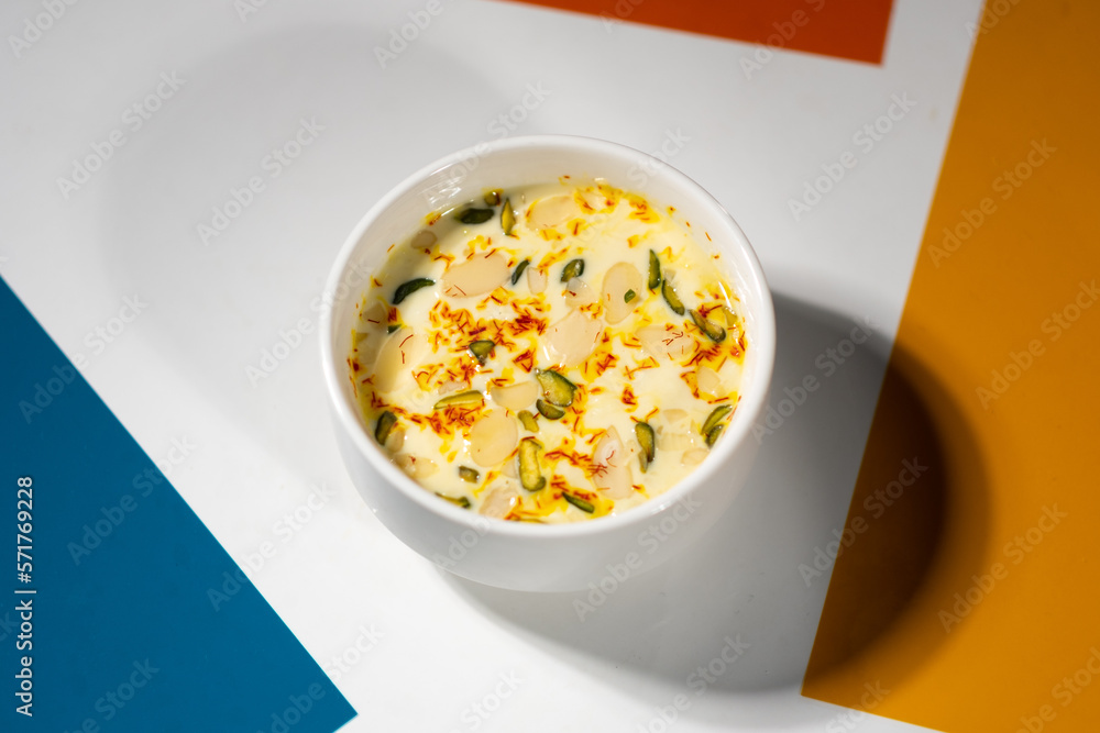 Almond-infused milk (‘badam milk’ or ‘badam doodh’), a traditional ...