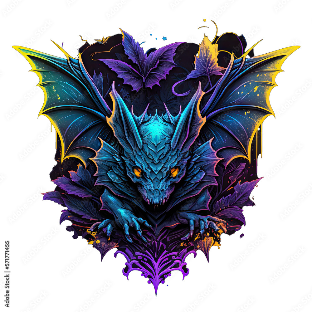 Epic, Unique, and Artistic Bat Animal Moscot Sports Team Logo T-Shirt ...