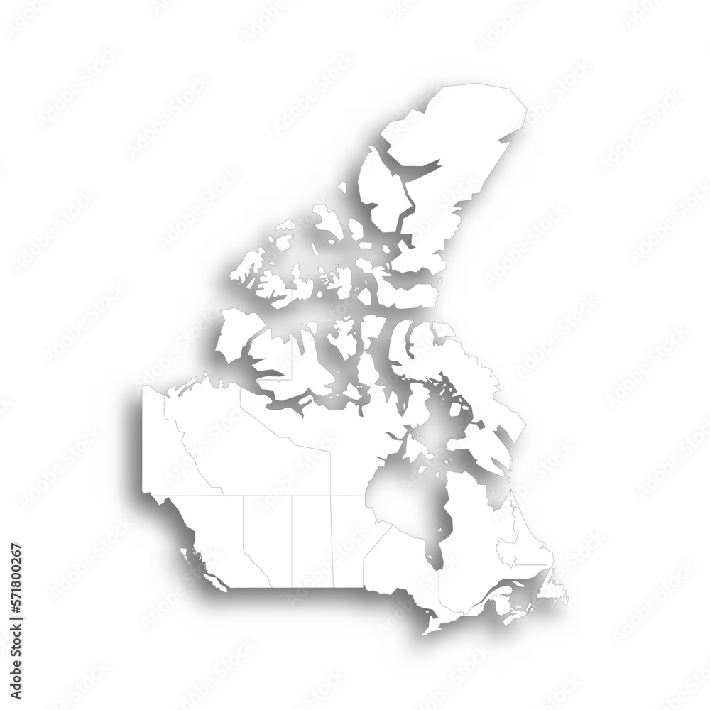 Canada political map of administrative divisions - provinces and ...