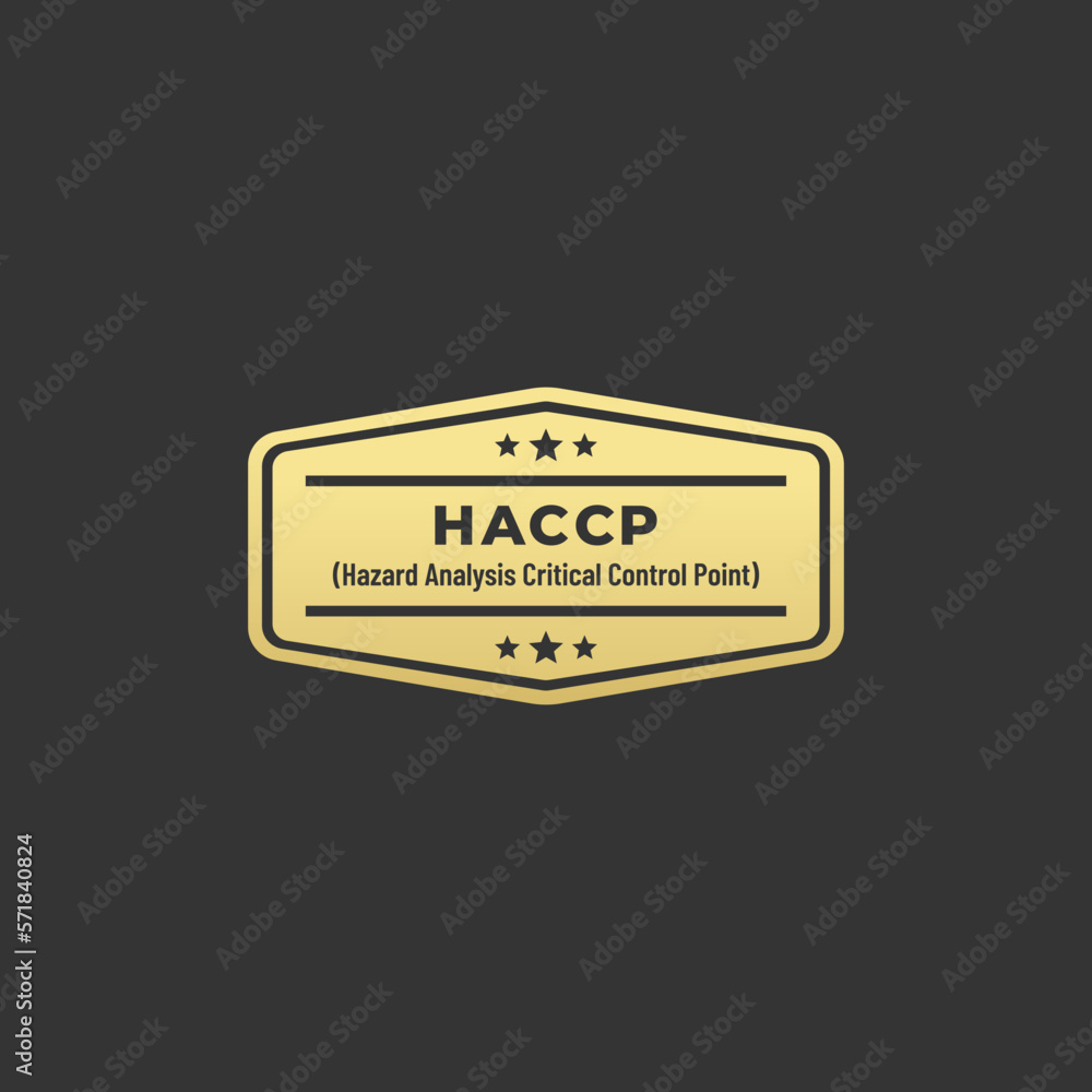 Modern HACCP Food Safety Seal or HACCP Food Safety Logo Vector Isolated ...