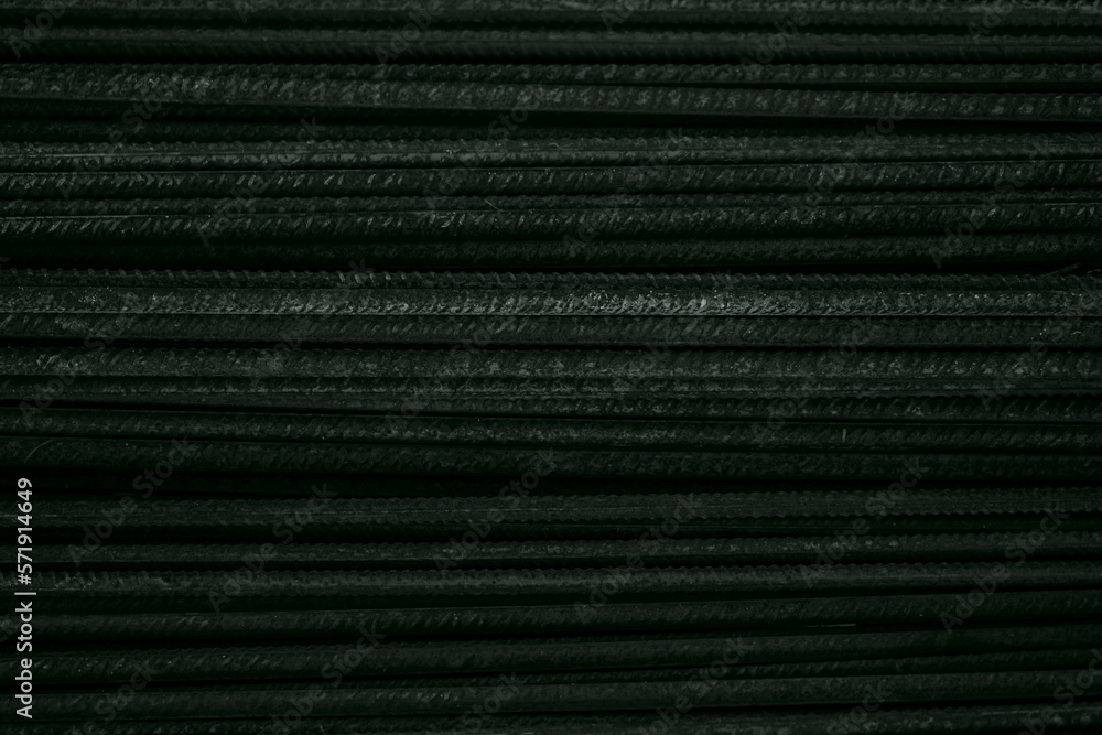 iron background. Steel armature. Gray new metal fittings. The bars of ...