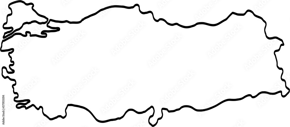 doodle freehand drawing of turkey map. Stock Illustration | Adobe Stock