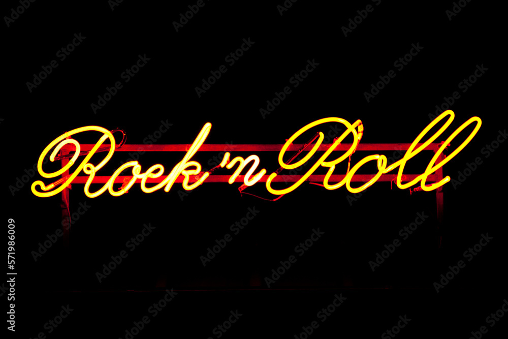 Rock n Roll - Neon light Stock Photo | Adobe Stock