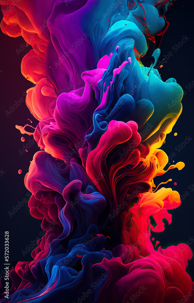 RGB full HD wallpaper for phone screen concept. Ai Generative Stock ...