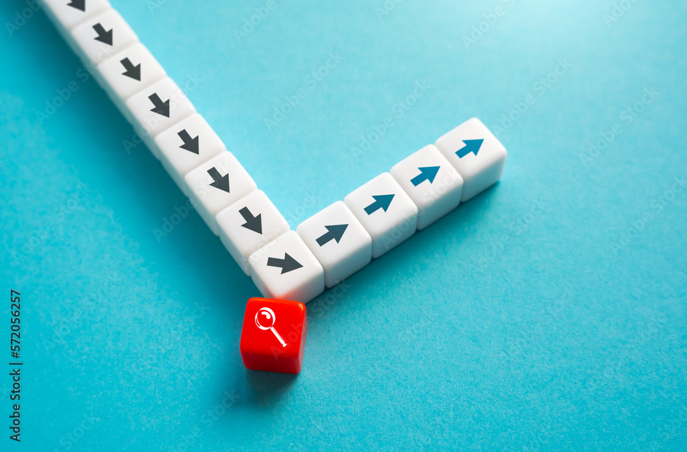 Foto de Stock Change of course after the audit. Resume work. Recognize ...