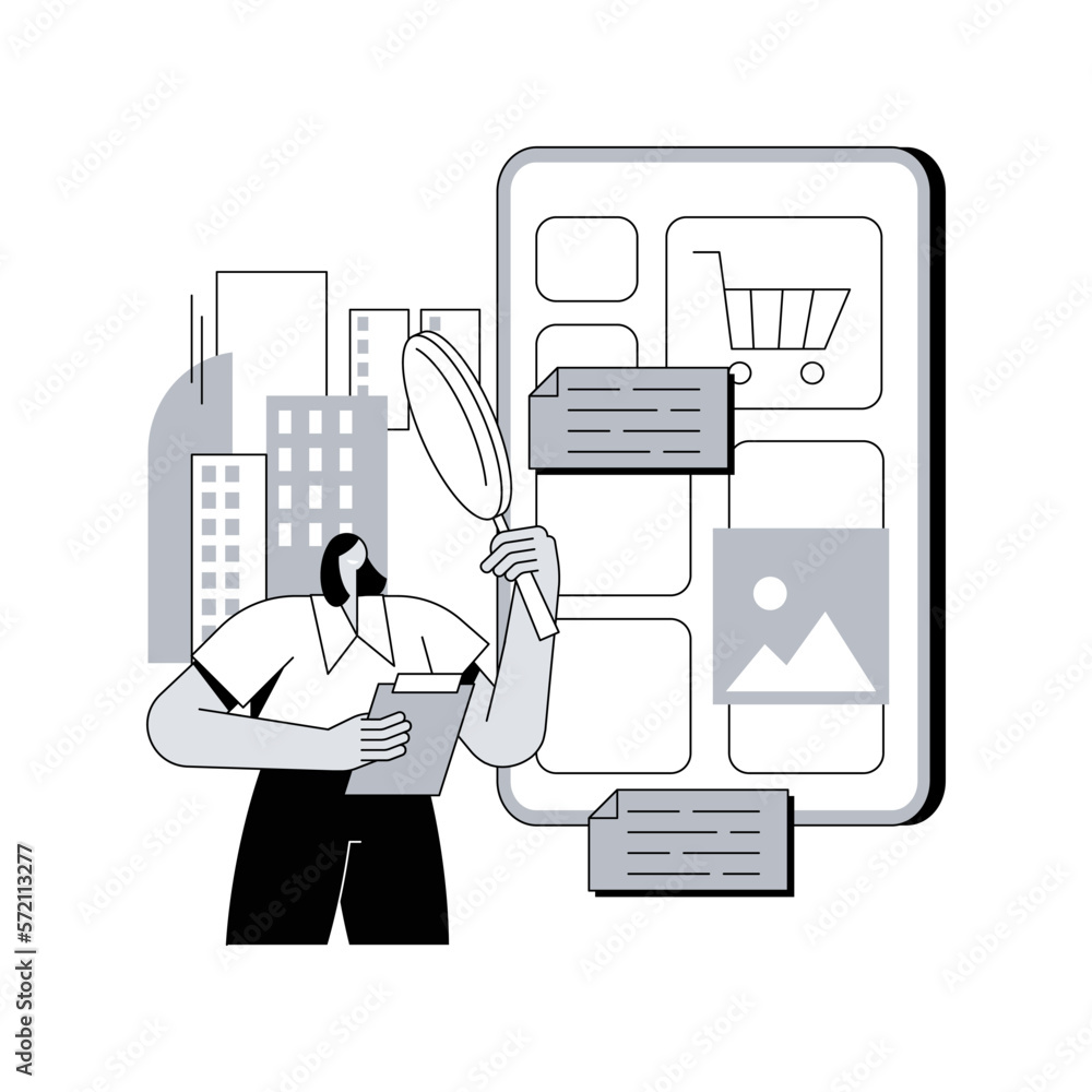 Digital guide abstract concept vector illustration. Mobile guide app ...
