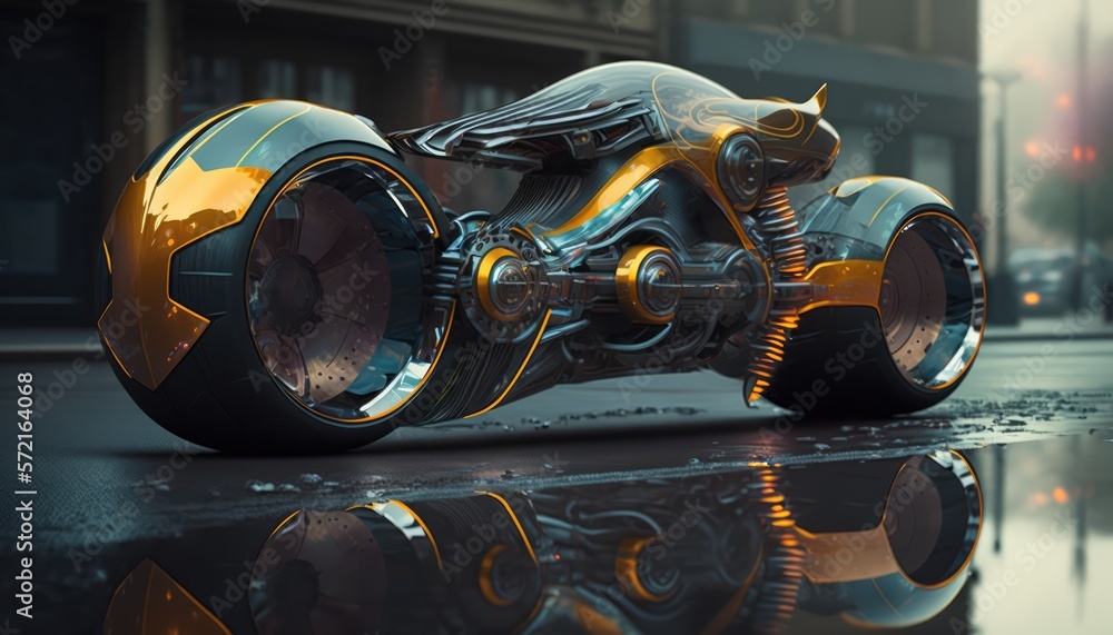 Future of Urban Autonomous Mobility: AV Motorcycle Wallpaper Background ...