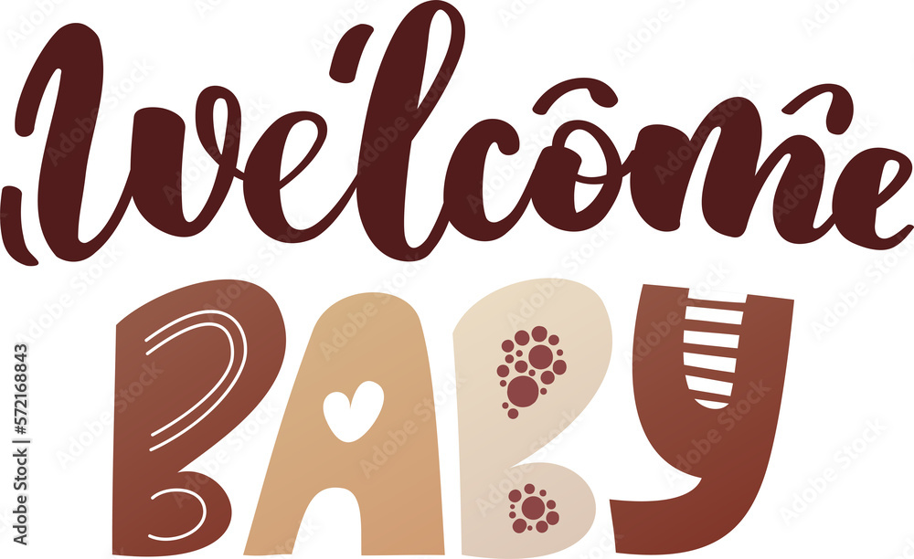 "Welcome baby" handwritten lettering. Newborn, Childbirth, Baby care ...