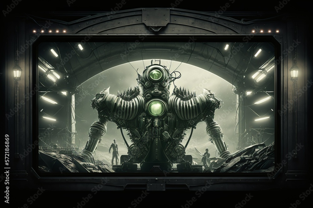 Vintage victorian style sci-fi futuristic art deco theater stage arcade ...