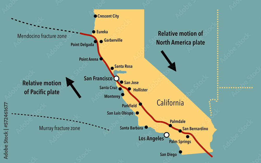 San Andreas Fault System Map