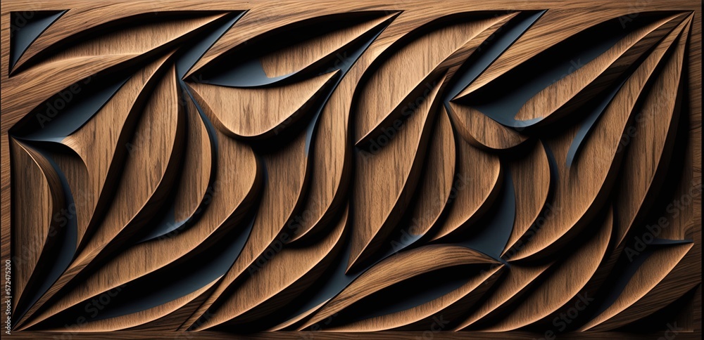 3d Wooden pattern Panel, With Wooden Background For Wall, 3d ...