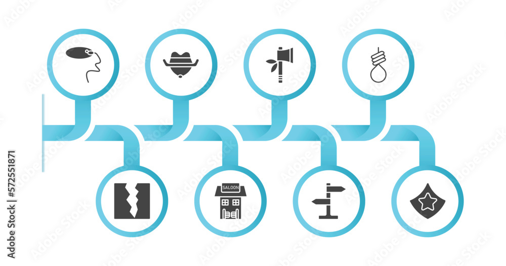 editable filled icons with infographic template. infographic for desert ...