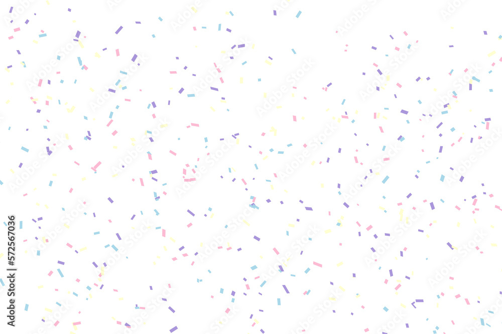 Pastel color confetti on tranparent background, confetti overlay layer ...
