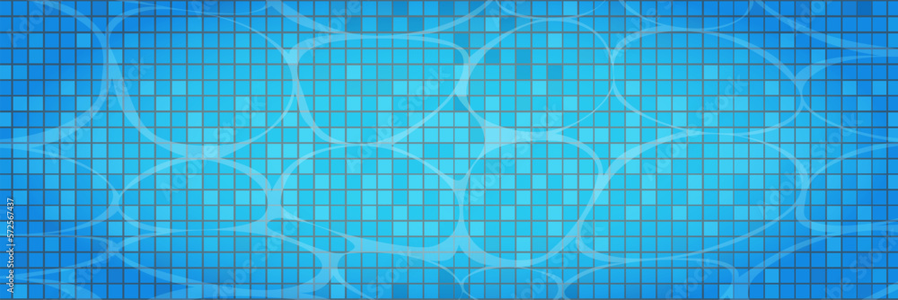 Swimming pool caustics ripple background. Blue swimming pool for ...