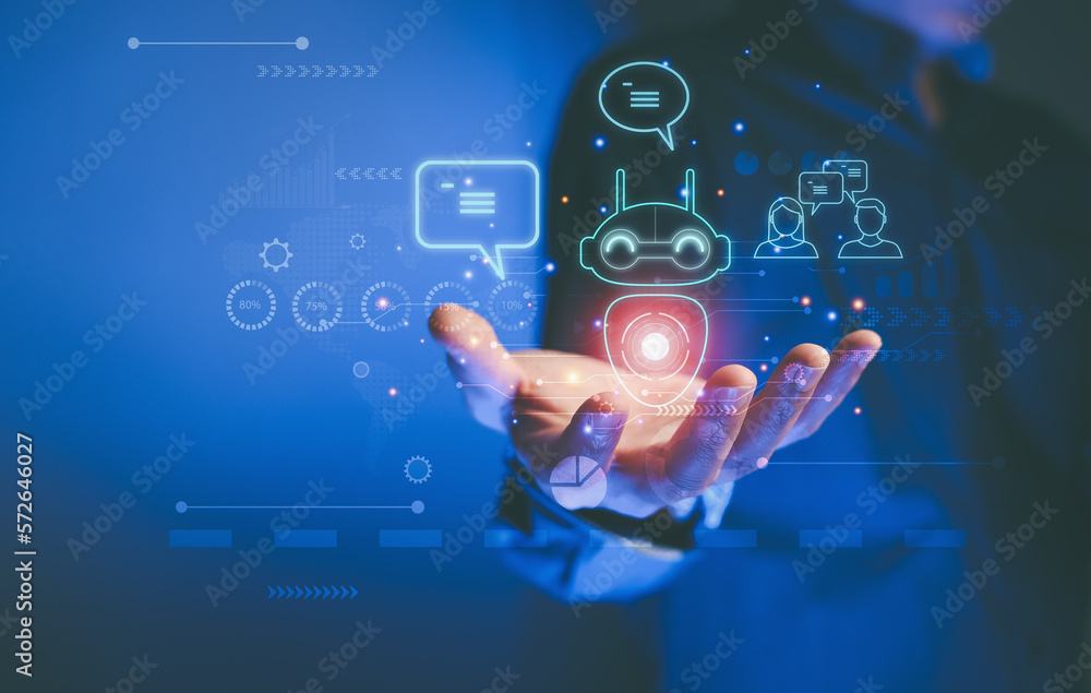 businessmen generation use chatbots on communication tools. Use the Q&A command To create AI ...