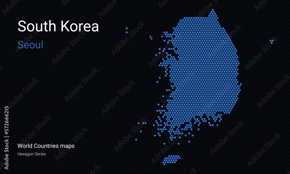 Stock-Vektorgrafik „Creative map of South Korea. Political map. Seoul ...