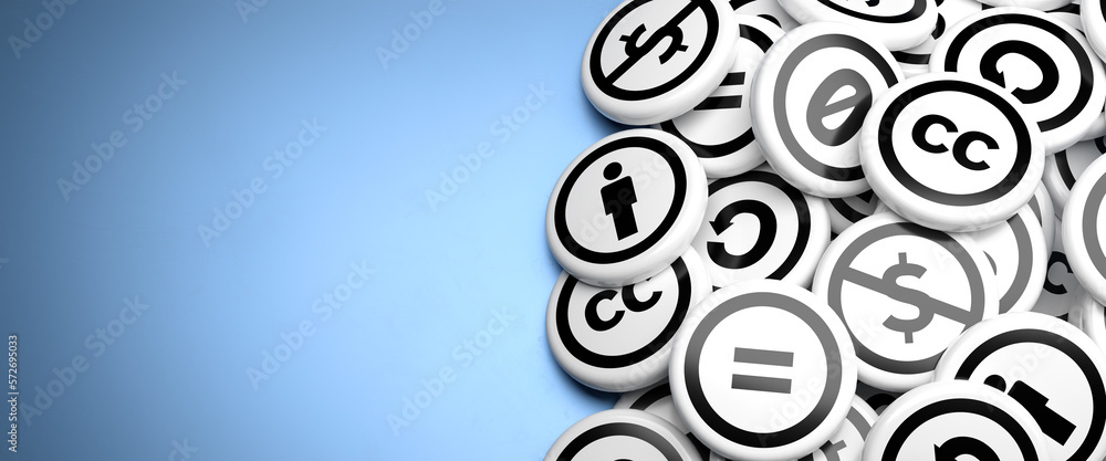 Logos / icons for the creative commons organisation CC and its licenses ...