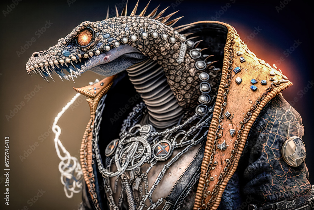 Exotischer Animal Rocker Panker Abstrakte Illustration Digital Art ...