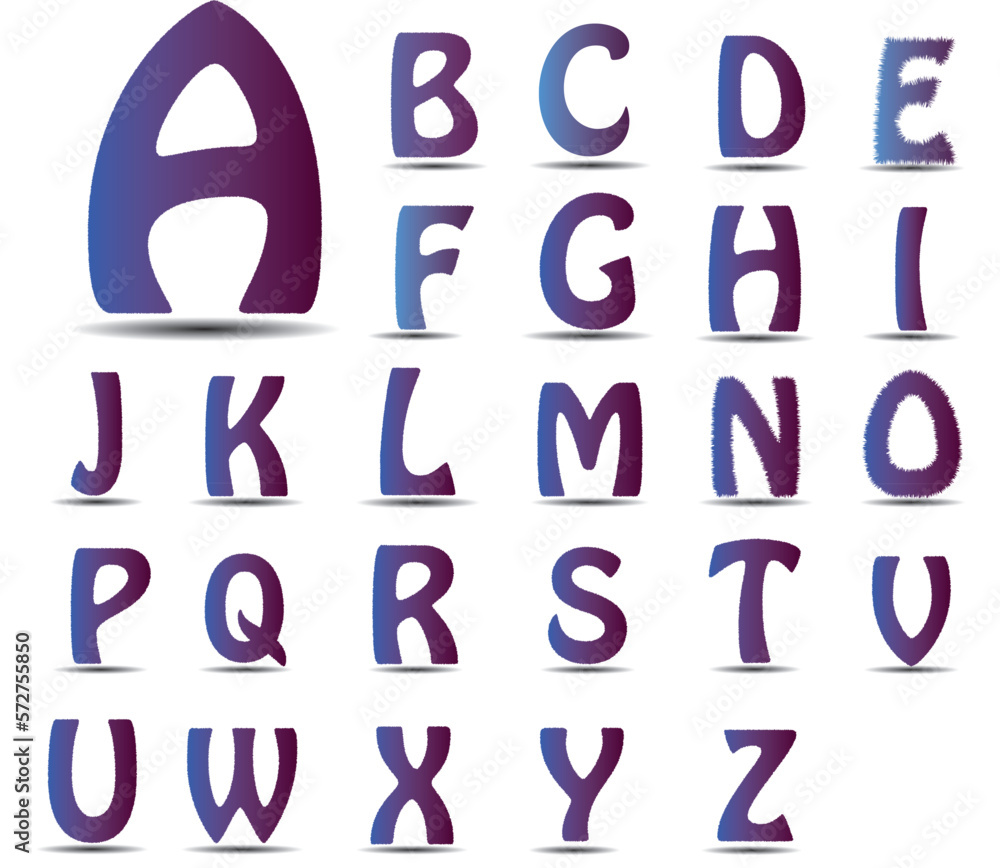 capital letters collection Stock Vector | Adobe Stock