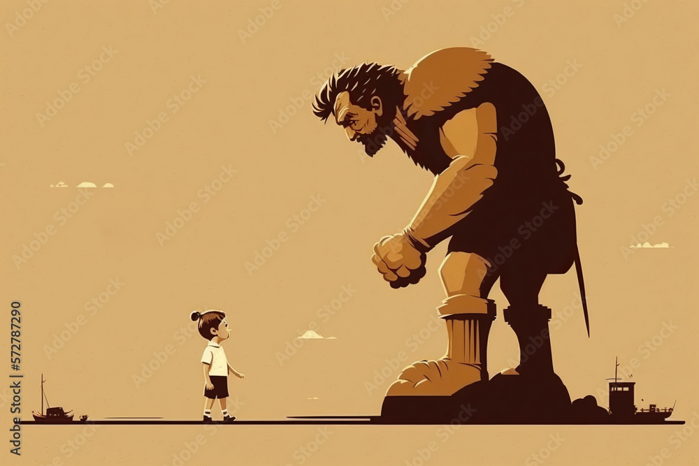 David and goliath minimalism, concept of Mythology and Symbolism ...
