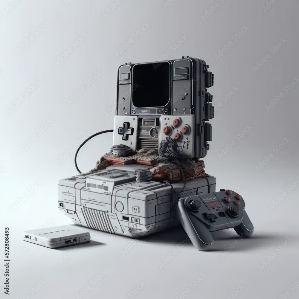 Ilustración de Stock Concept of new futuristic wireless video game ...