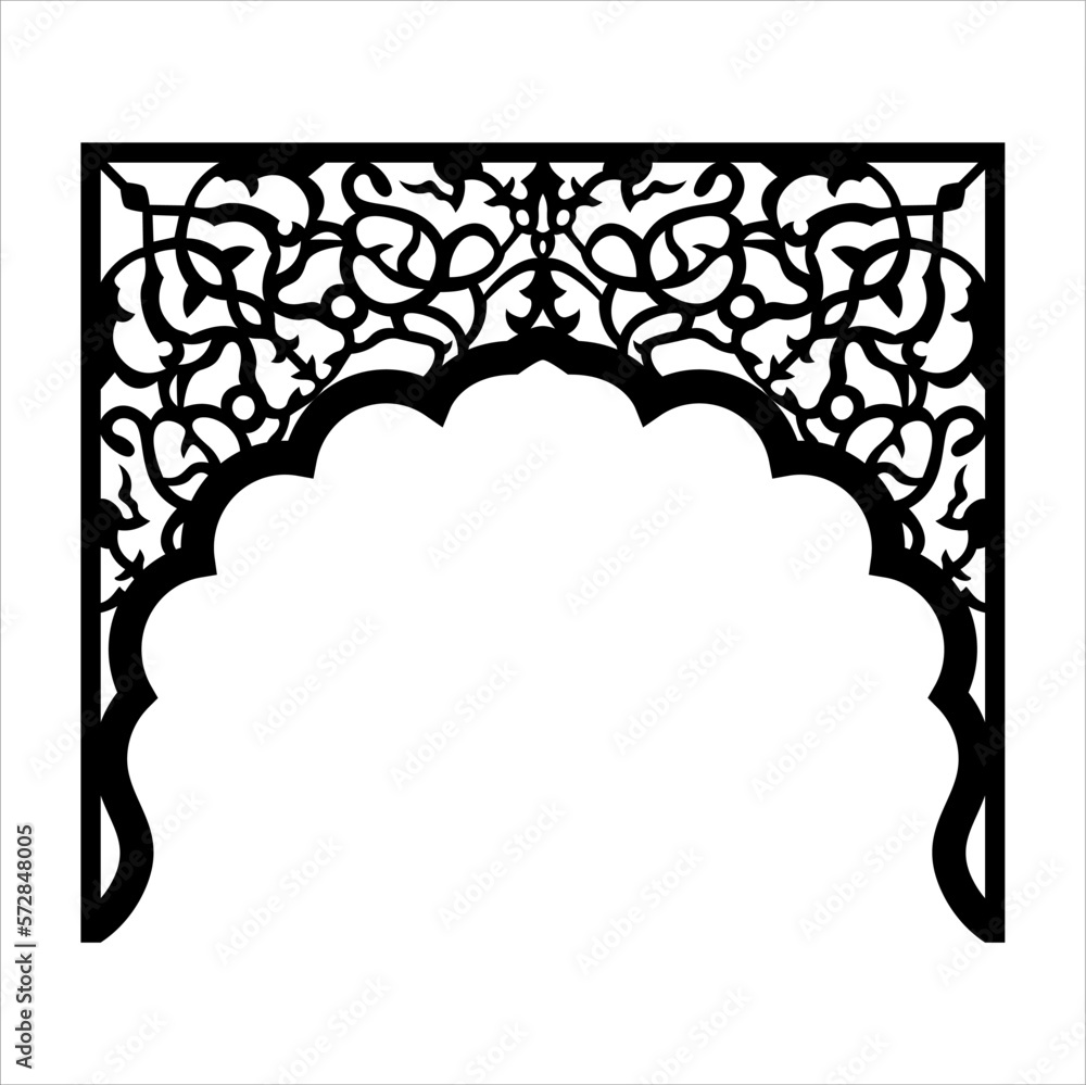 Laser cutting design for temple, Mandir Jali, Partition arch for temple ...
