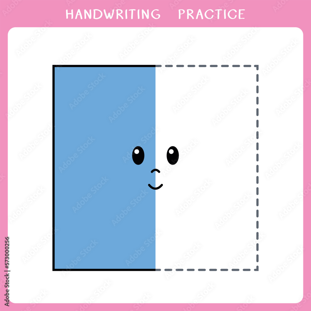 Handwriting practice worksheet. Simple educational game for kids ...