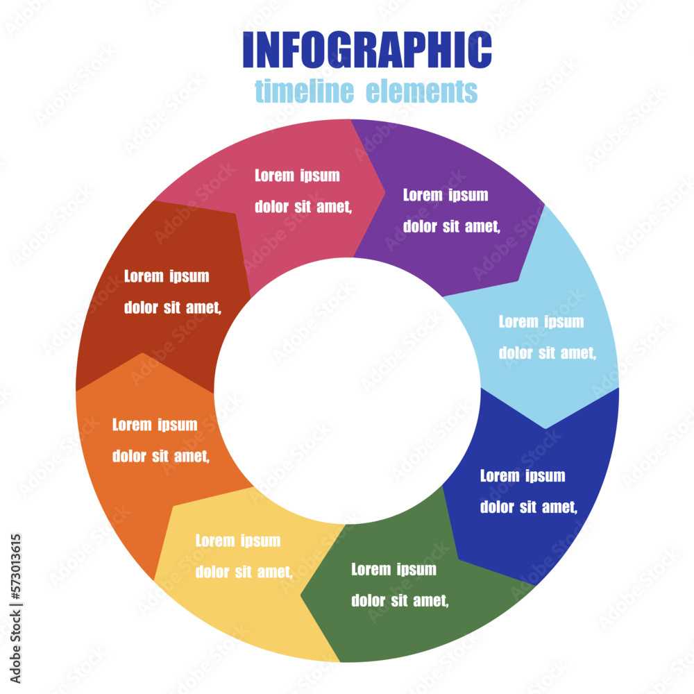 Stock-Vektorgrafik „process diagram in rainbow circle infographic ...