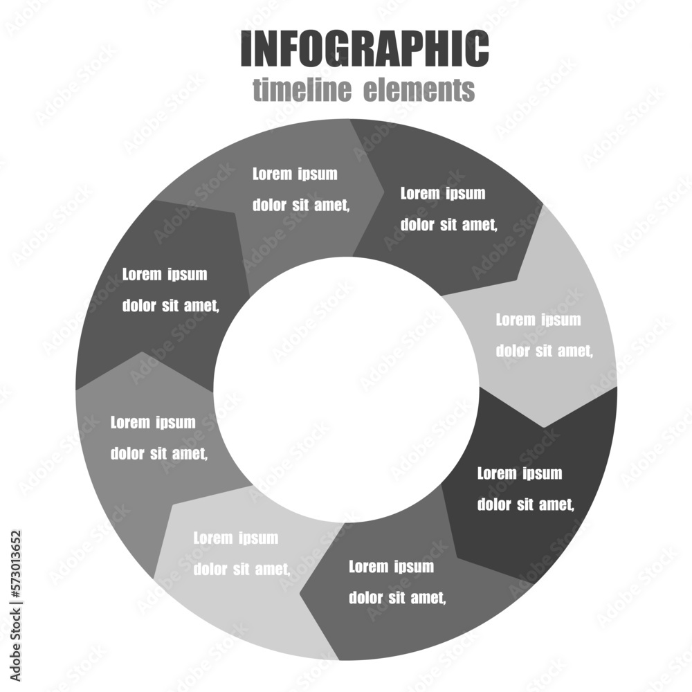infographics template, process diagram in rainbow circle infographic ...