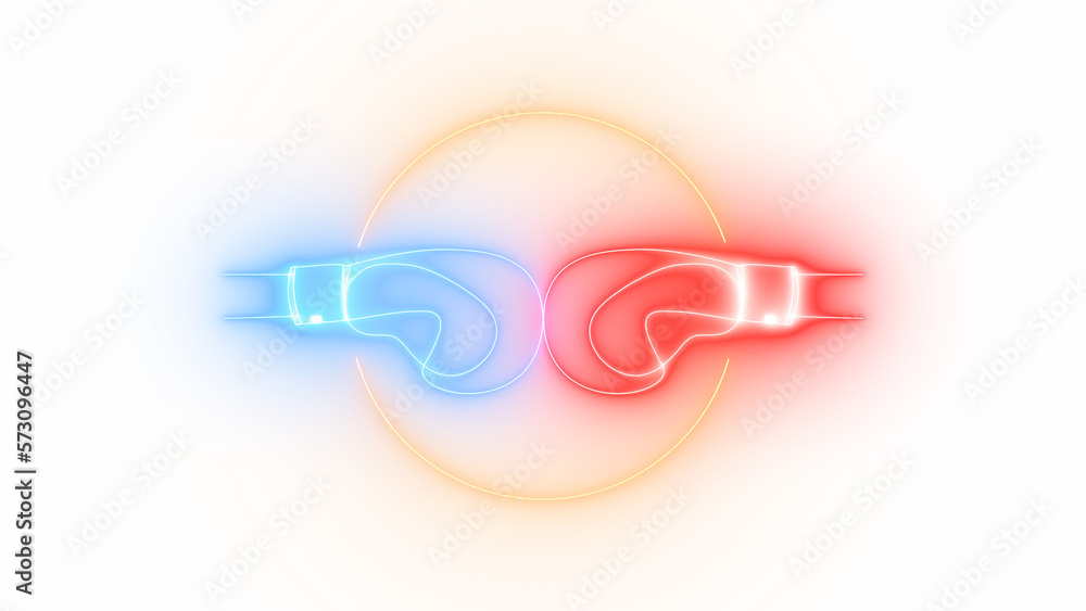 Flicker Neon Light Boxing Gloves Fight Club Sign Symbol Billboard LED ...