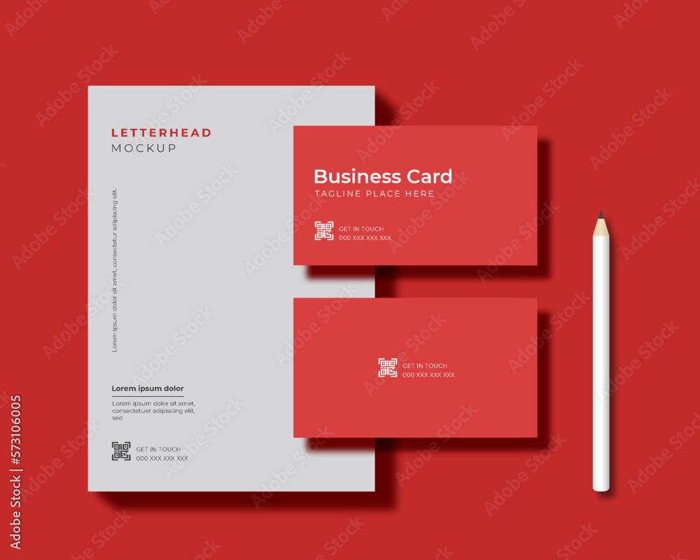 Blank corporate stationary material letterhead mockup Stock Vector ...