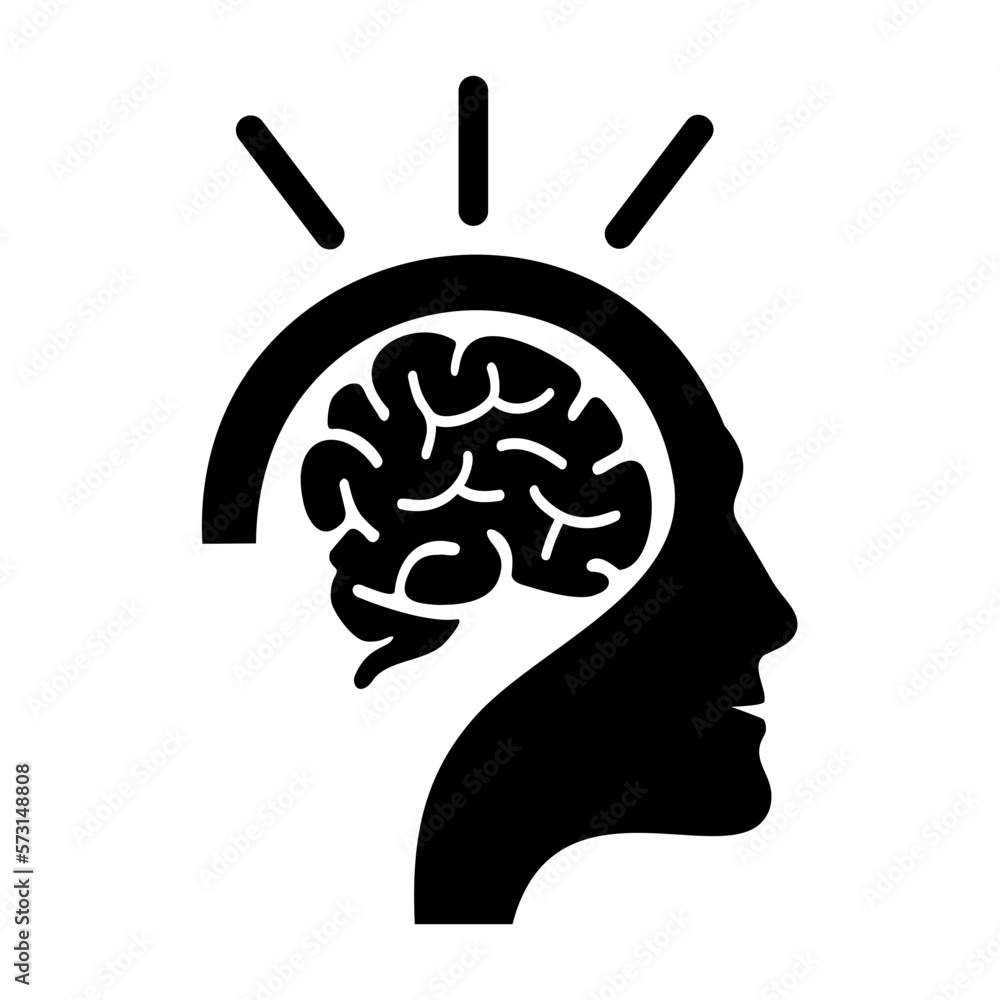 brain logo vector template. thinking concept idea. brain storm power ...