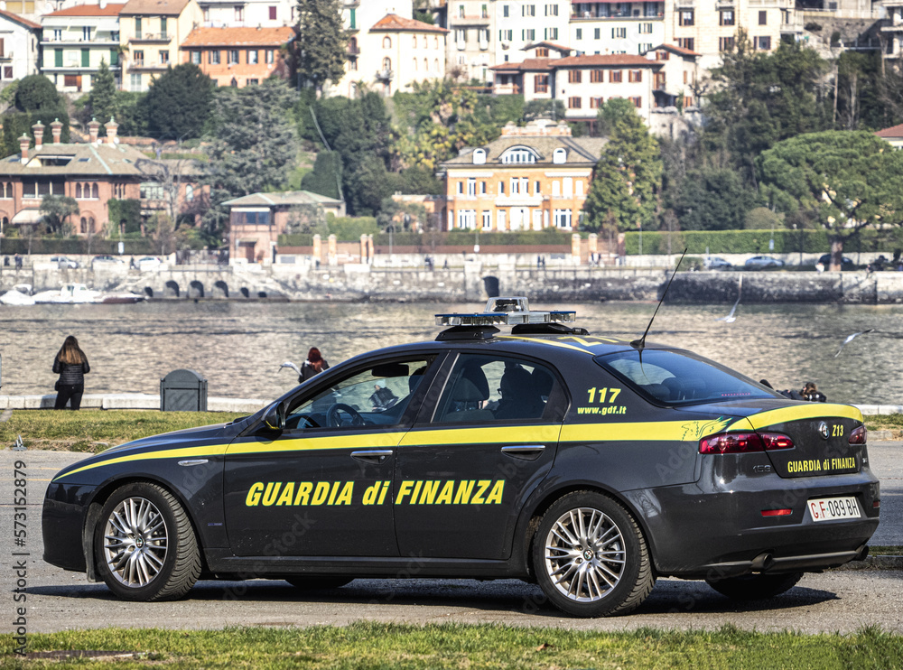Alfa Romeo 159 of the Guardia di Finanza, Italian police with financial ...