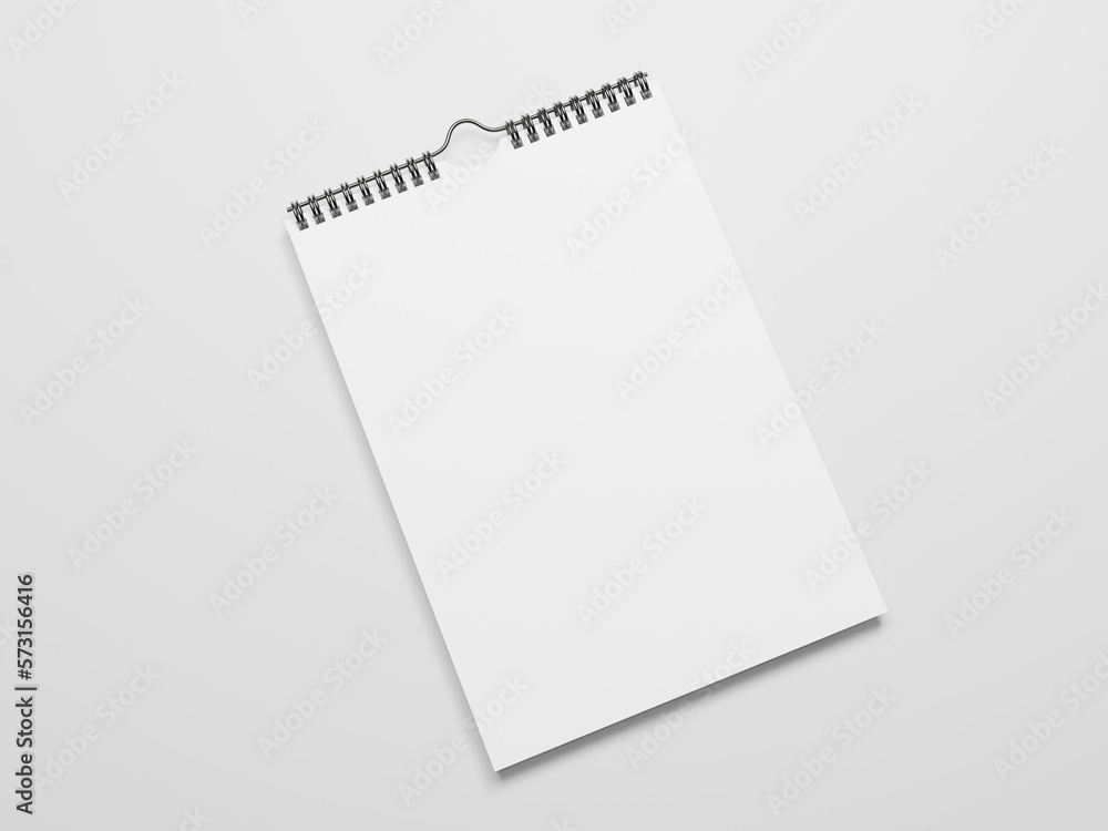 Simple Calender mockup Template black and white Stock Photo | Adobe Stock
