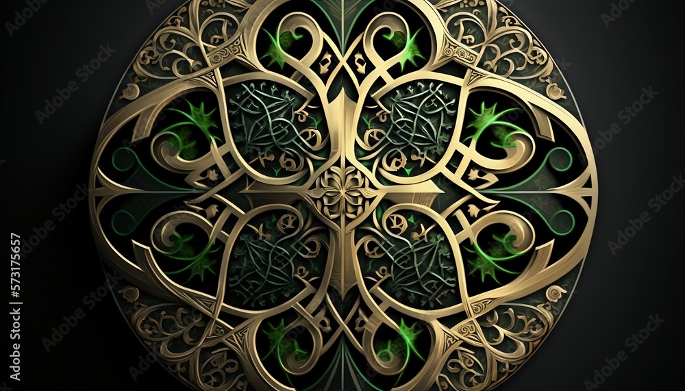 Motif celtique, arrière plan triskell pattern, généré par IA Stock ...