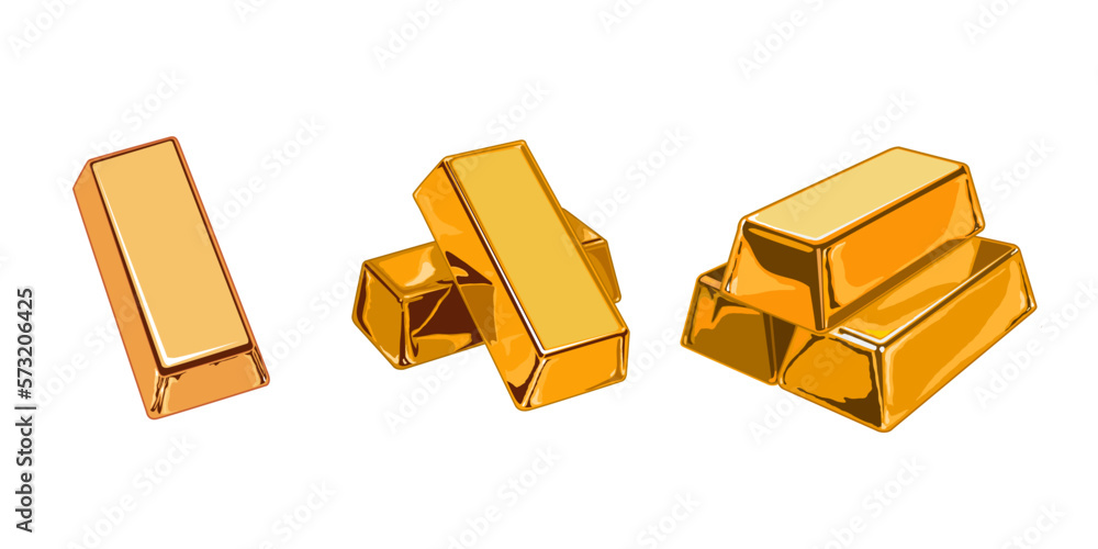 Gold vector set collection graphic clipart design Stock Vector | Adobe ...