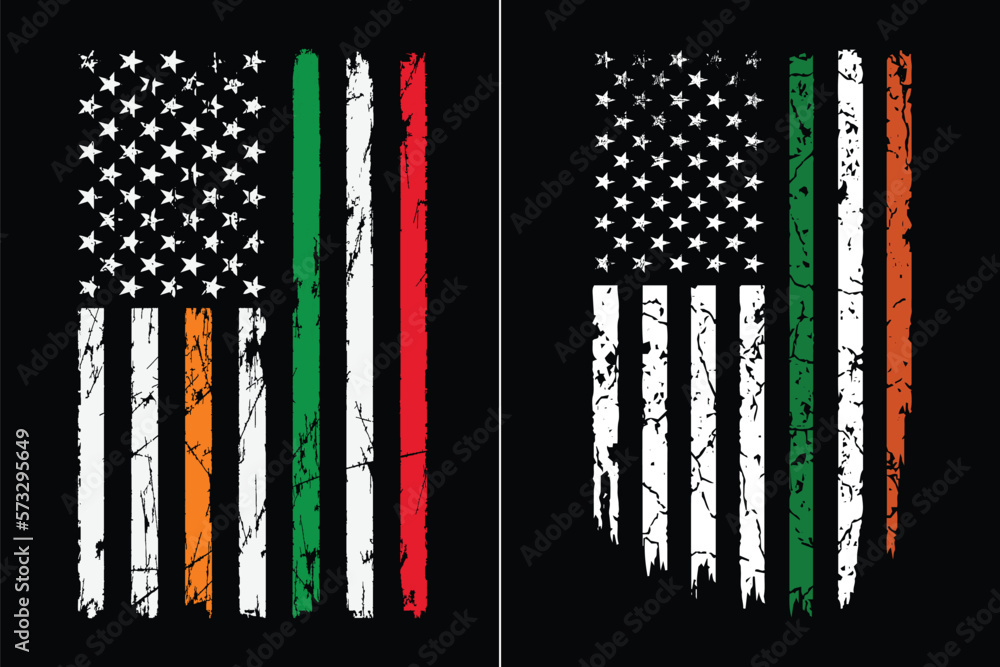 Irish Italian American Flag Stock Vector | Adobe Stock
