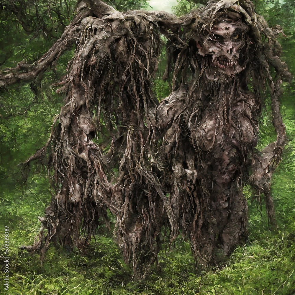 dryad magical forest guardian, evil character, Concept Illustration ...