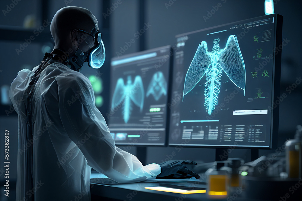 doctor examining x ray, Medical Scientists Solve Problems and Computer ...