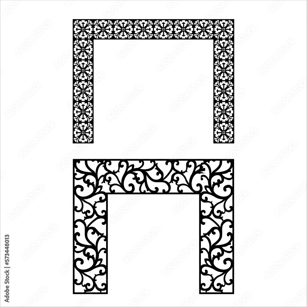 Laser cutting design for the temple, Mandir Jali, Partition arch for ...
